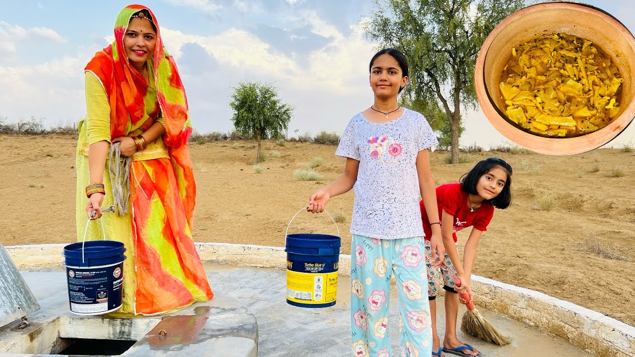थार मरुस्थल🐪me kahan Se Aata Hai Paani, rabodi ki sabji👌Rajasthani food ...