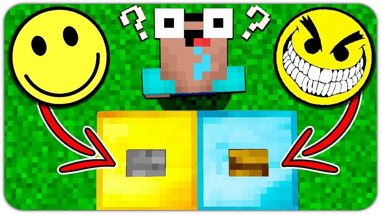 NOOB IN MINECRAFT: DO NOT CHOOSE THE WRONG BUTTON! - YouTube