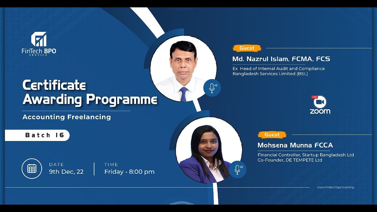 Accounting Freelancing: : Certificate Awarding Programme Batch 16 ...