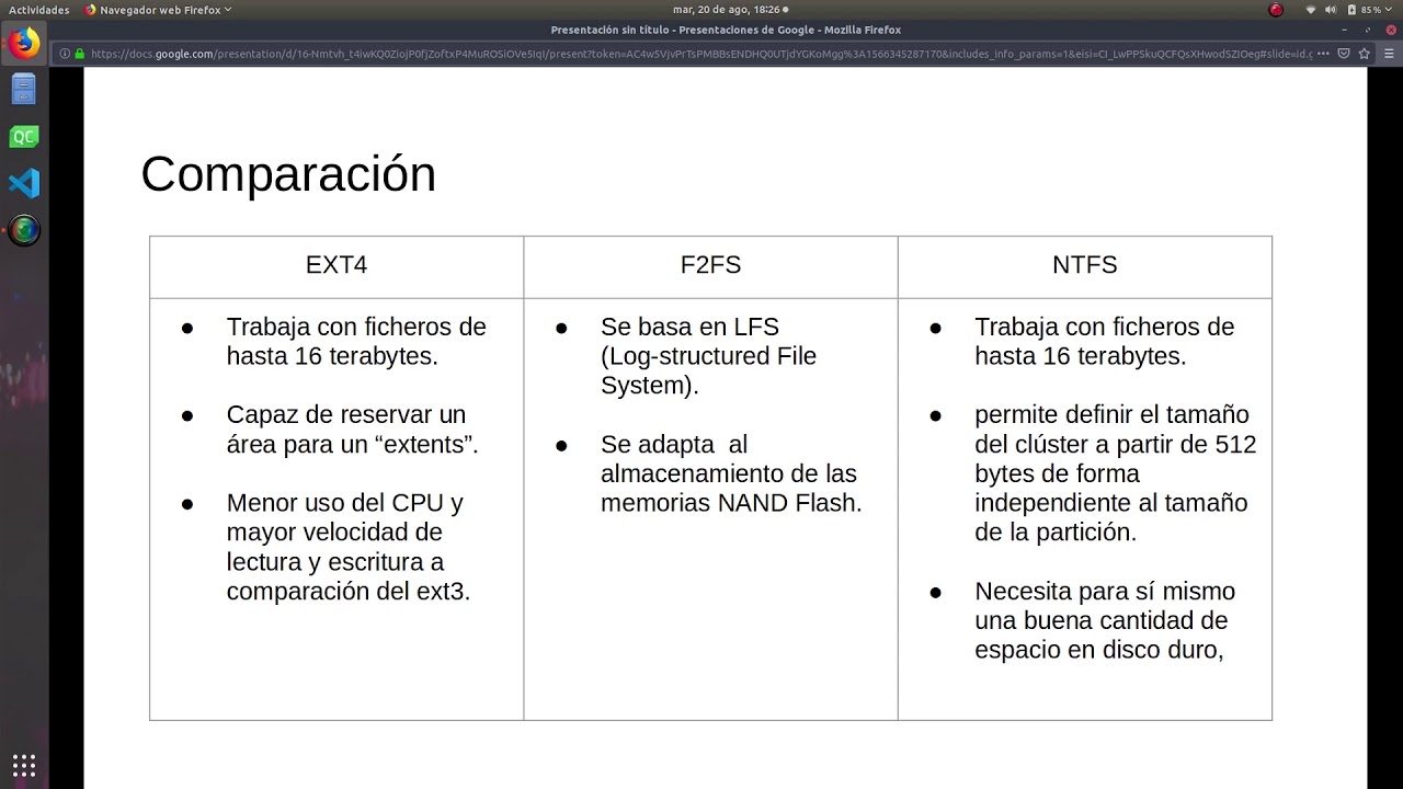 Diferencias entre EXT4, NTFS y F2FS - YouTube Diferencias entre EXT4, NTFS y F2FS - YouTube