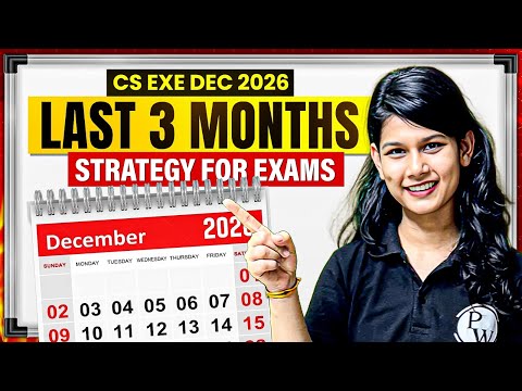 3 Months Strategy for CS Executive Dec 2026 🚨 | Complete Roadmap | CS Mehandi Toshniwal