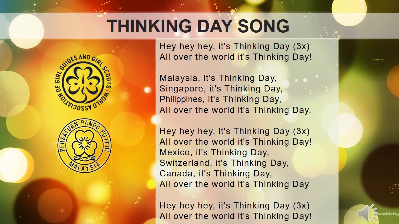 Lagu Pandu Puteri - 'Thinking Day' / Girl Guide Thinking Day Song - YouTube