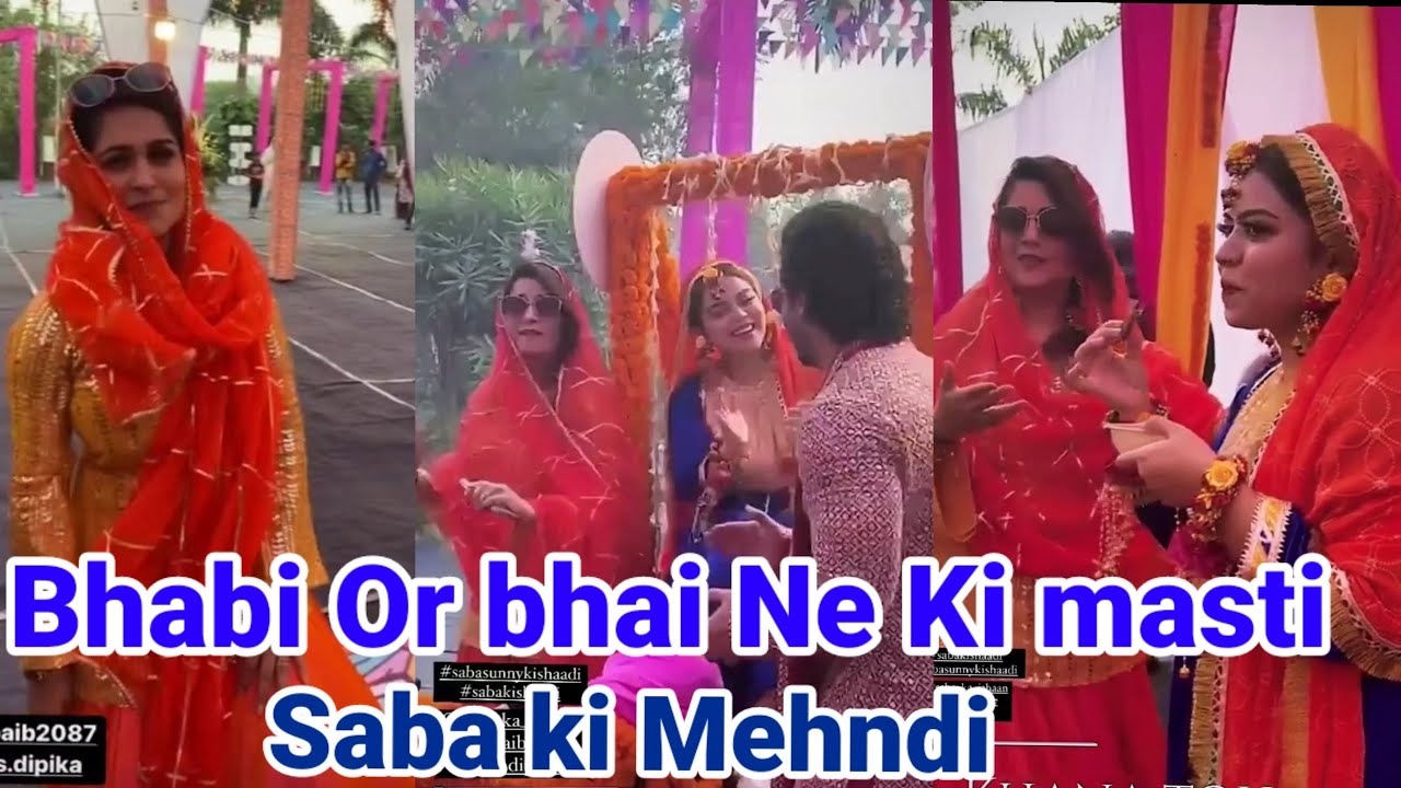 Saba Ki Mehndi Shoaib Ibrahim And Dipika fun with Bride mehndi ceremony ...