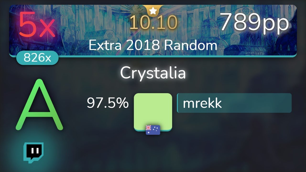 [10.10⭐Live] mrekk | DJ TOTTO - Crystalia [Extra 2018 Random] 97.5% ...
