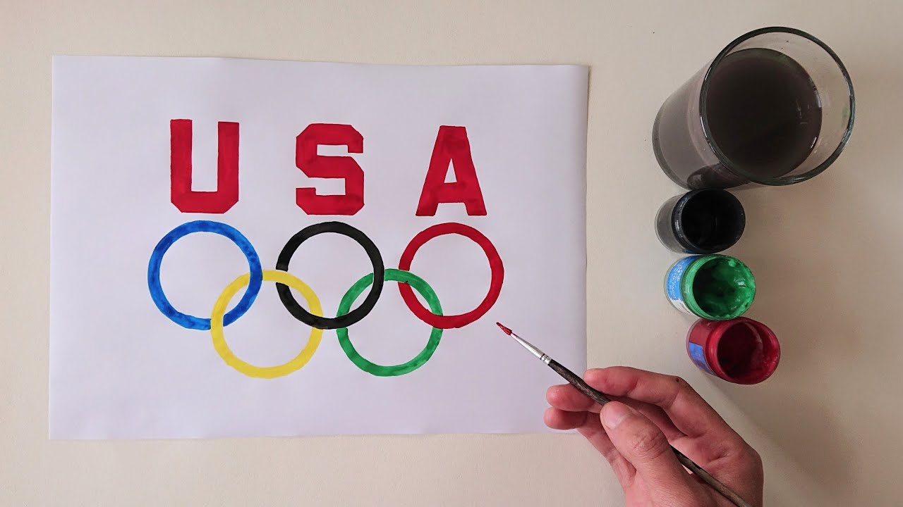 how to draw usa-olympic-team logo - YouTube