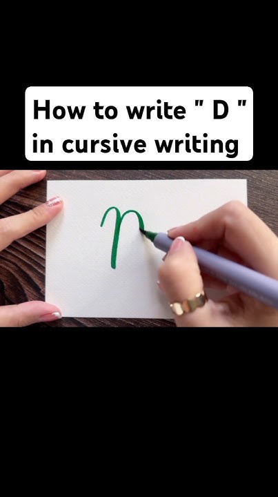 How to write letter D in cursive writing |calligraphy writing| best ...