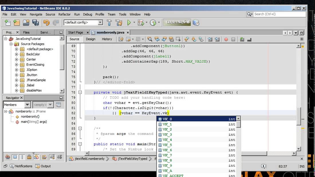 How to Set Jtextfield Numeric Only in Java Swing Programing - YouTube