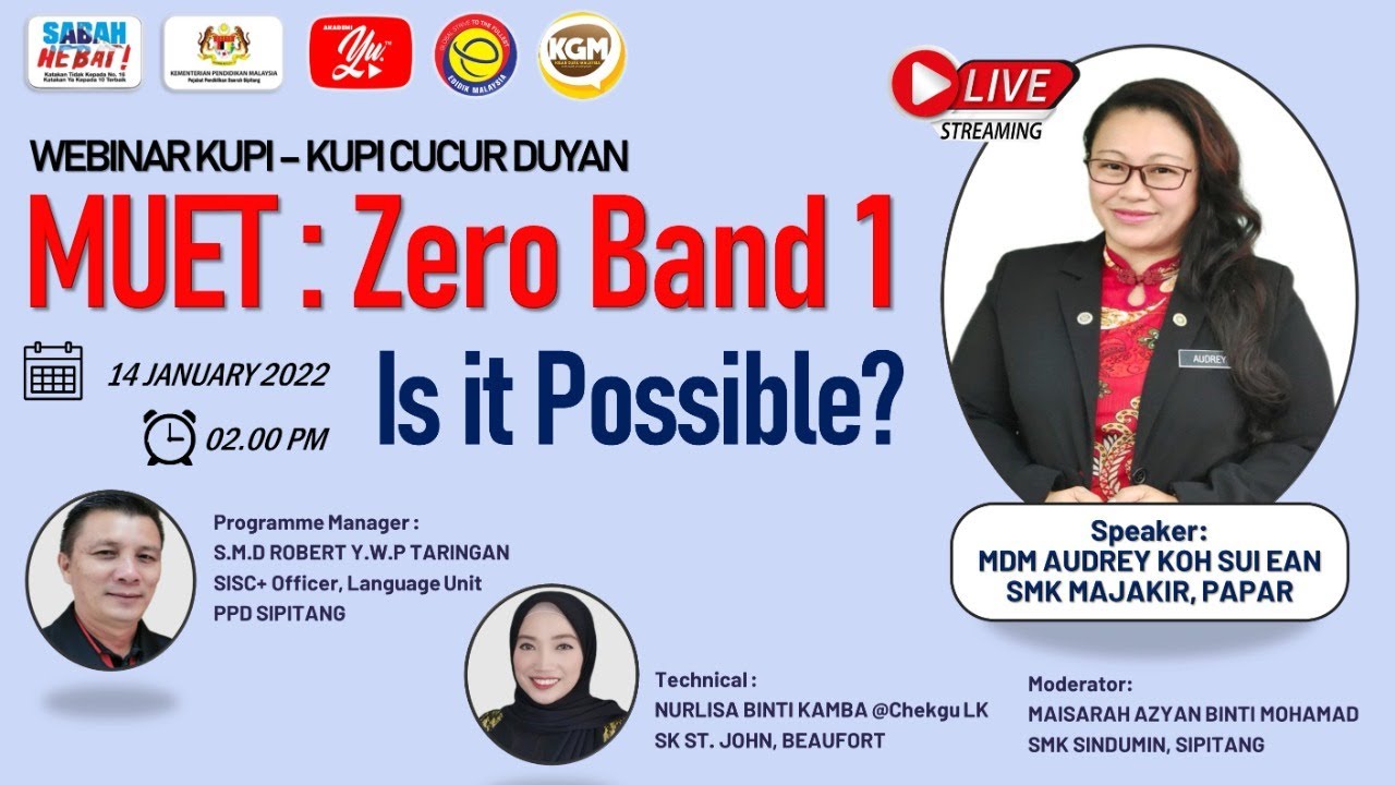 🔴 [LIVE] WEBINAR MUET : ZERO BAND 1 . IS IT POSSIBLE? - YouTube
