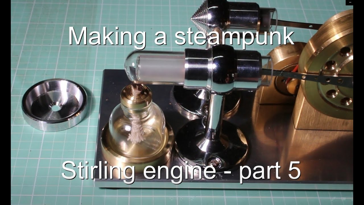 Stirling engine part 5 - alcohol burner - YouTube