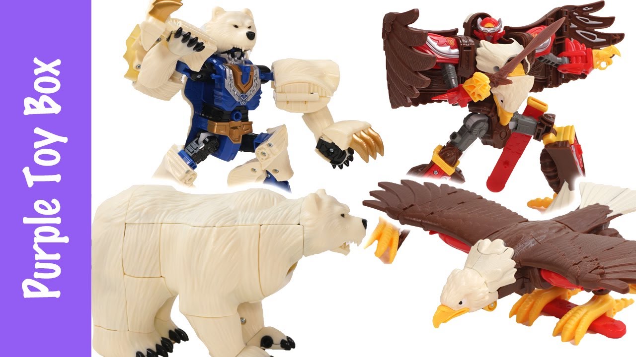 Eagle And Bear Transformer Hello Carbot S11 Samba 헬로카봇 이글하이더 베어하이더 ...