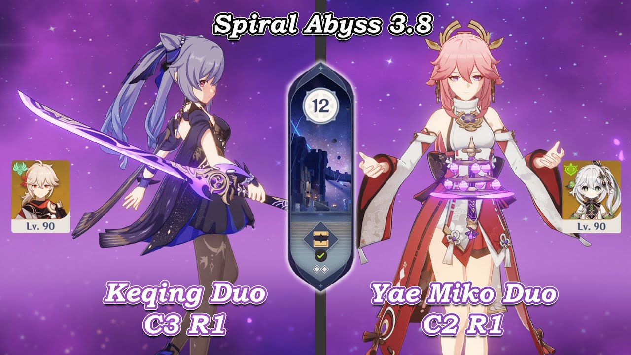 Spiral 3.8 Keqing Duo C3 R1 & Yae Miko Duo C2 R1 | Genshin Impact - YouTube
