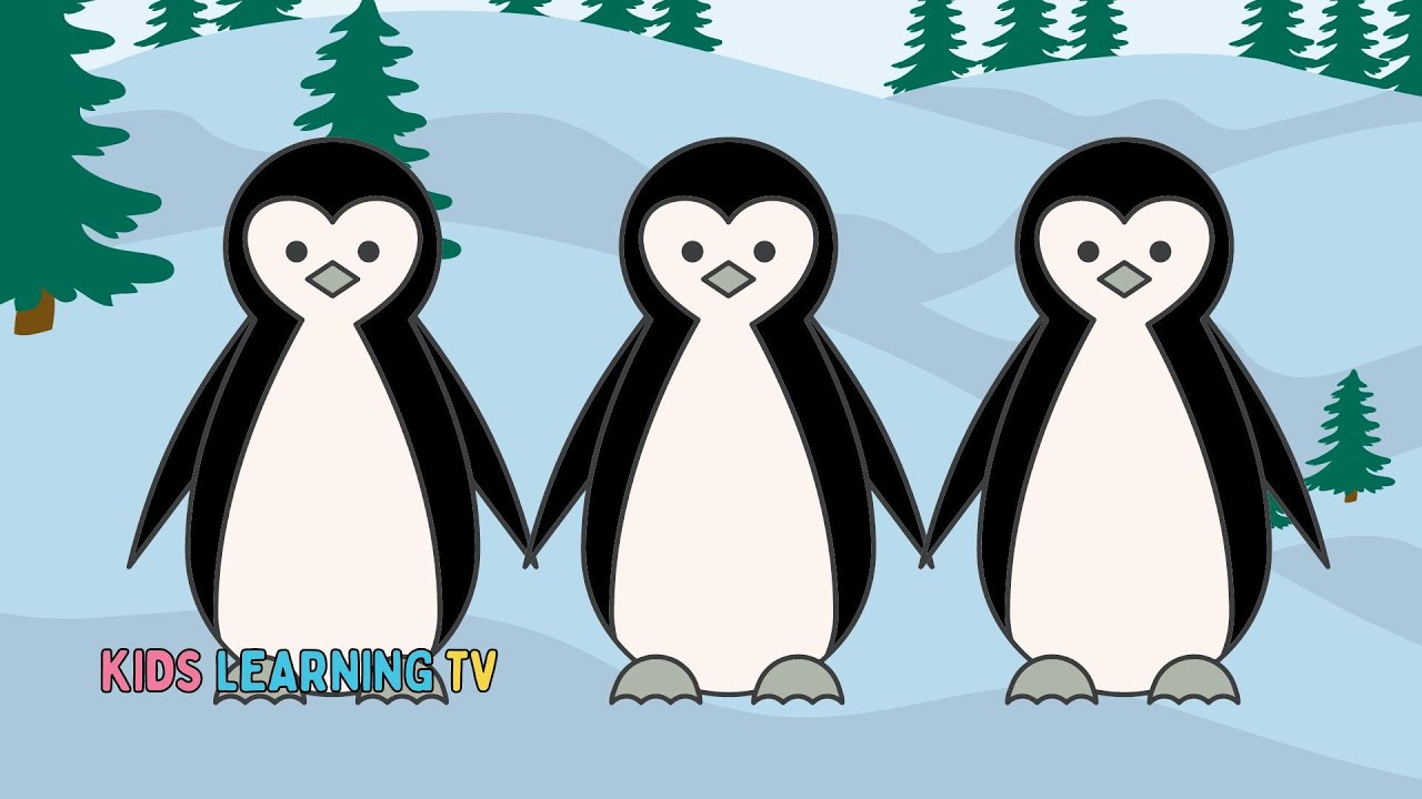 5 little penguins -Kids Learning | Kids Songs & Nursery Rhymes - YouTube
