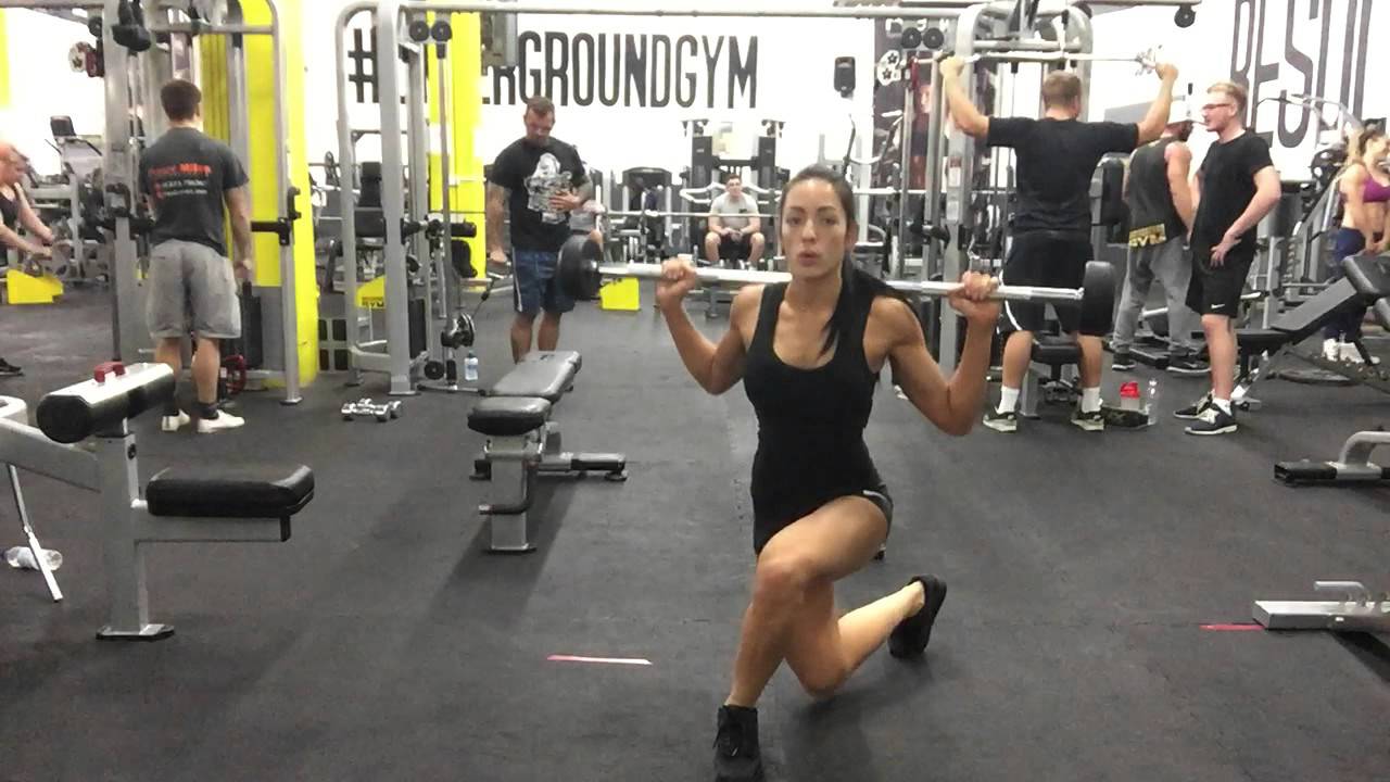 CURTSY LUNGE - Barbell - YouTube