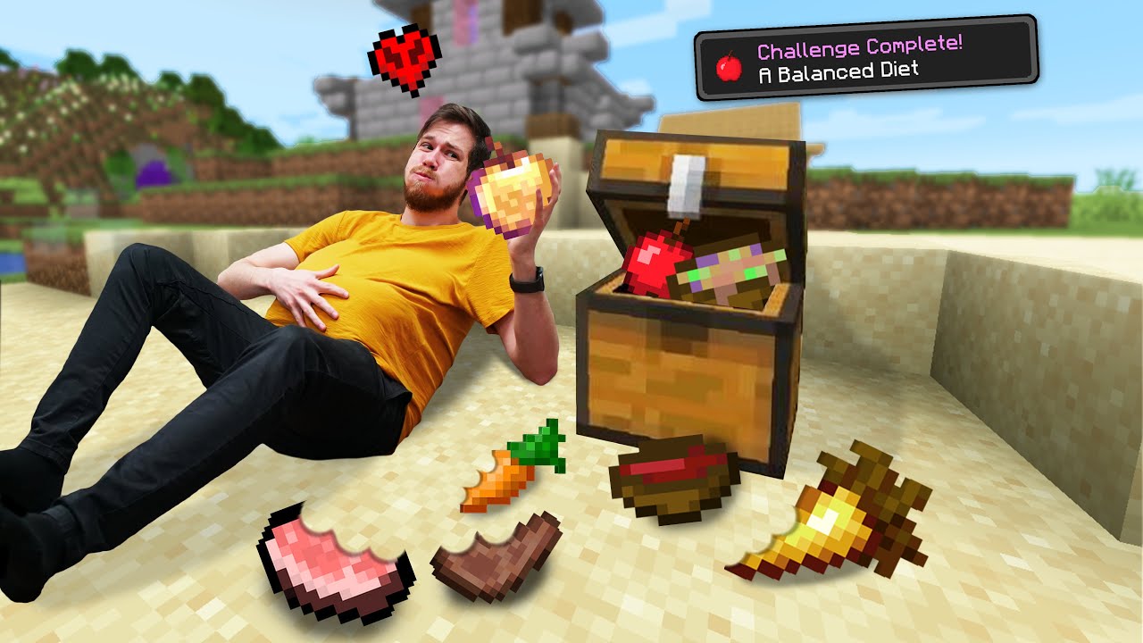 Eating EVERY Food In Hardcore Minecraft! - YouTube