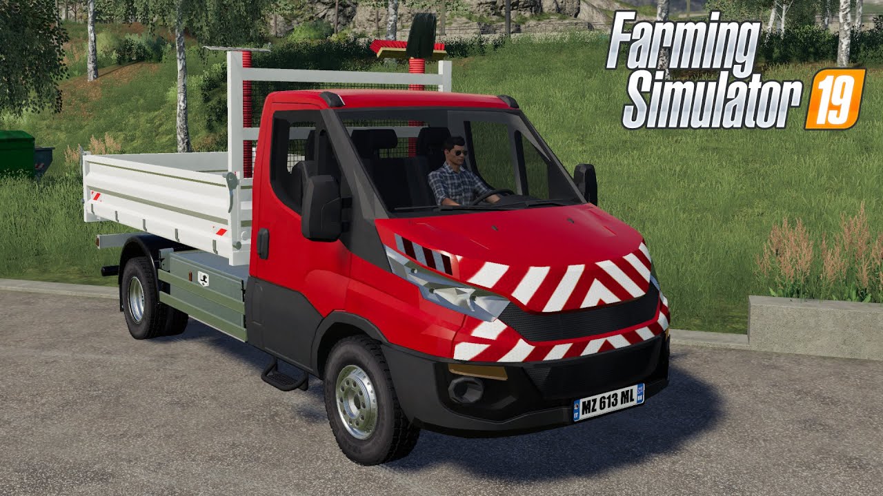FS19 - IVECO DAILY Benne SDM - Car mod for Farming Simulator 2019 - YouTube