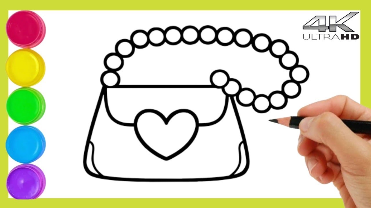 How to draw Hand Bag for Girls and Women's || Beautiful Hand Bag ...