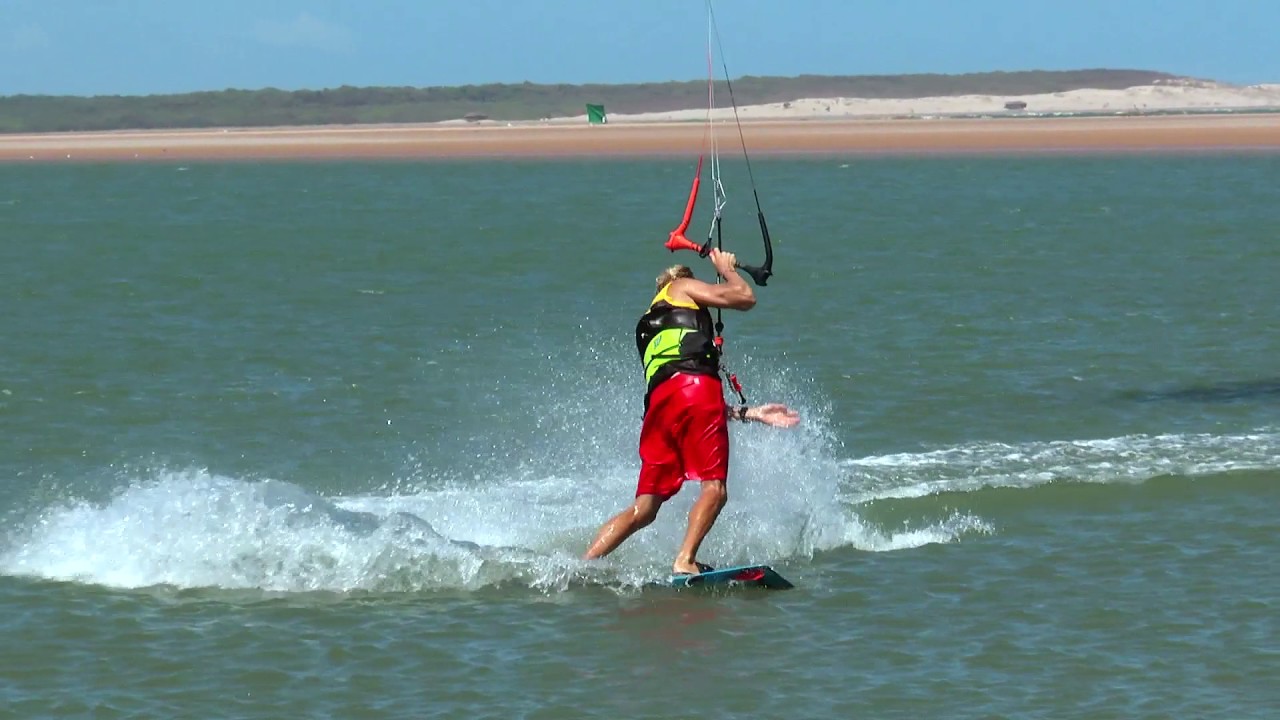 Kitesurfing Technique - Twin Tip Toeside Duck Tack - YouTube