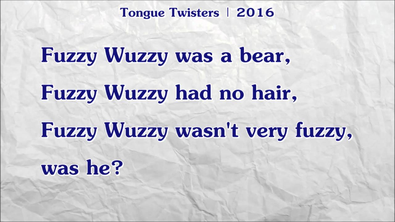 #294 | Fuzzy Wuzzy - YouTube