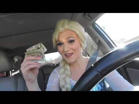 Confessions of a Party Princess: Elsa, Ripped Dress, and Driving - YouTube