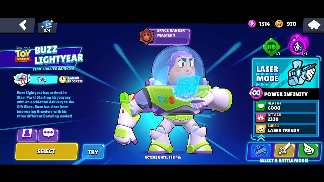 Limited Time Brawler: Buzz Lightyear (Toy Story) Showcase [Brawl Stars ...