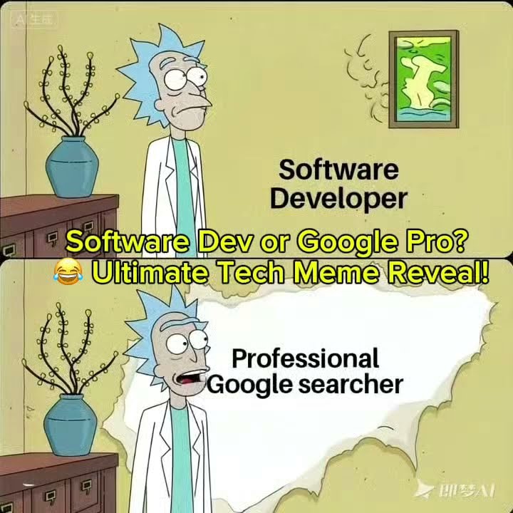 Software dev? Nah, pro Google searcher! 😂 Like & sub! #TechHumor #DevLife #CodingMemes #LOL ...