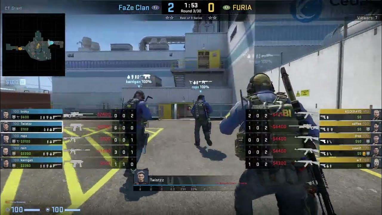 CS:GO POV Demo FaZe Twistzz (21/9) vs FURIA (de_nuke) @ ESL Pro League Season 15 - YouTube