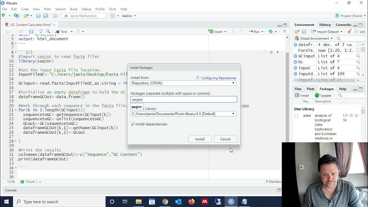 How To Calculate GC Content in R - YouTube