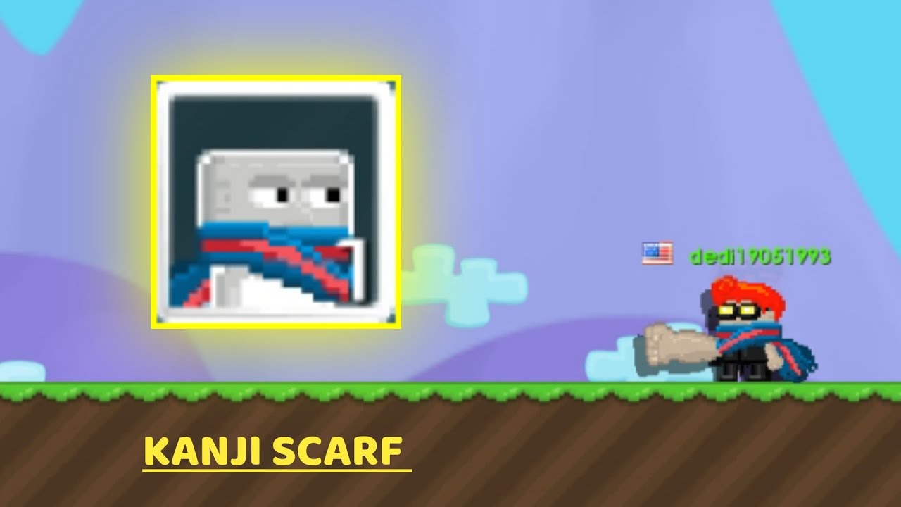 kanji scarf growtopia |review |@zeusgrowtopia - YouTube