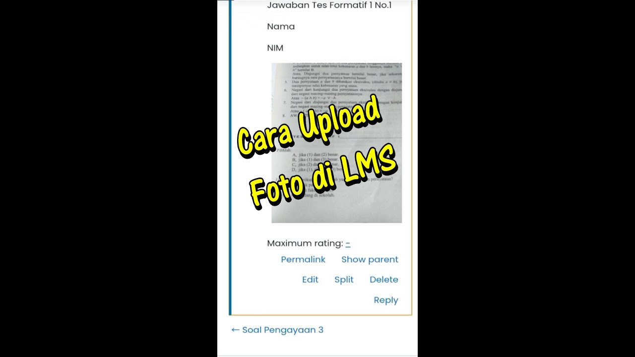 Cara Upload Foto di LMS/elearning - YouTube