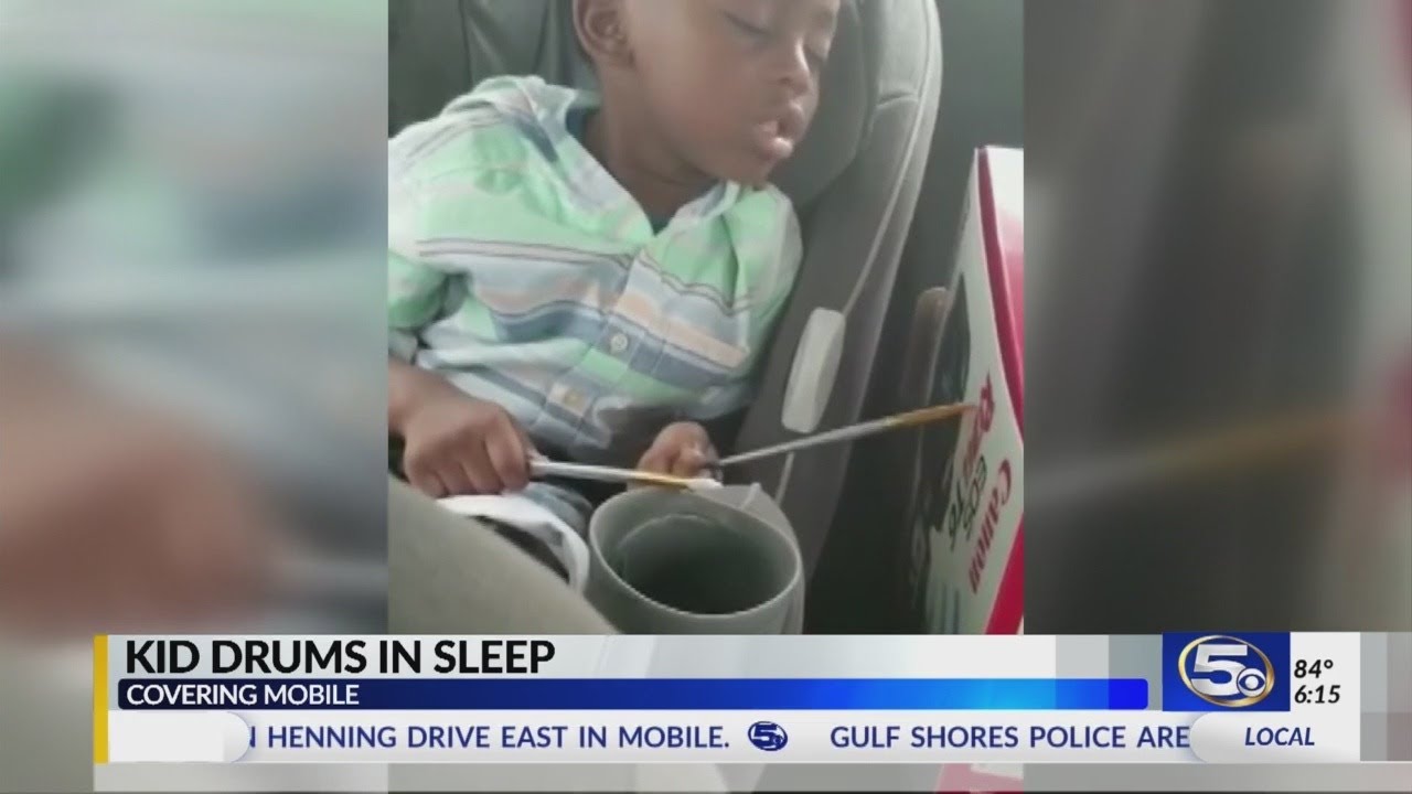 Sleeping drummer goes viral on social media - YouTube