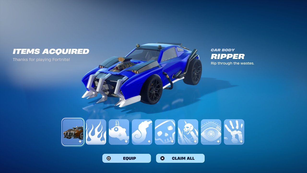 HOW TO GET RIPPER CAR BODY IN FORTNITE ROCKET LEAGUE! - YouTube