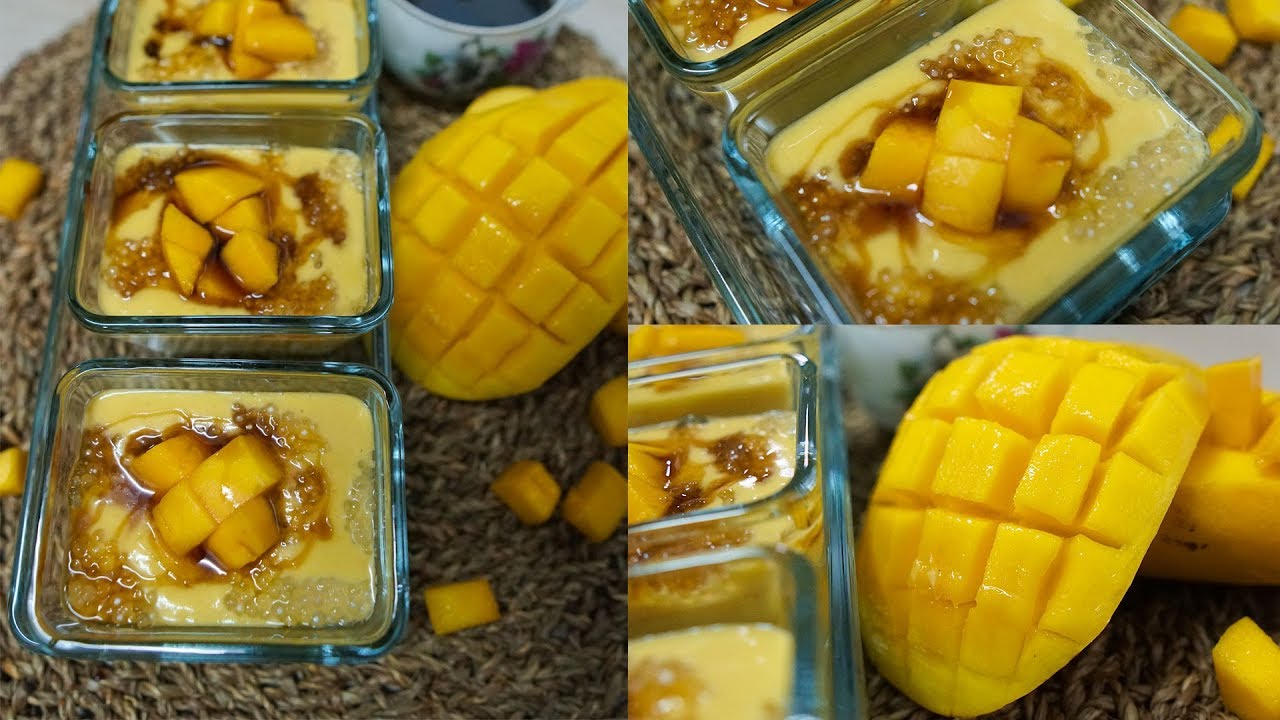 Sagu Puree Mangga Santan Menggiurkan. Best Makan Sejuk - YouTube