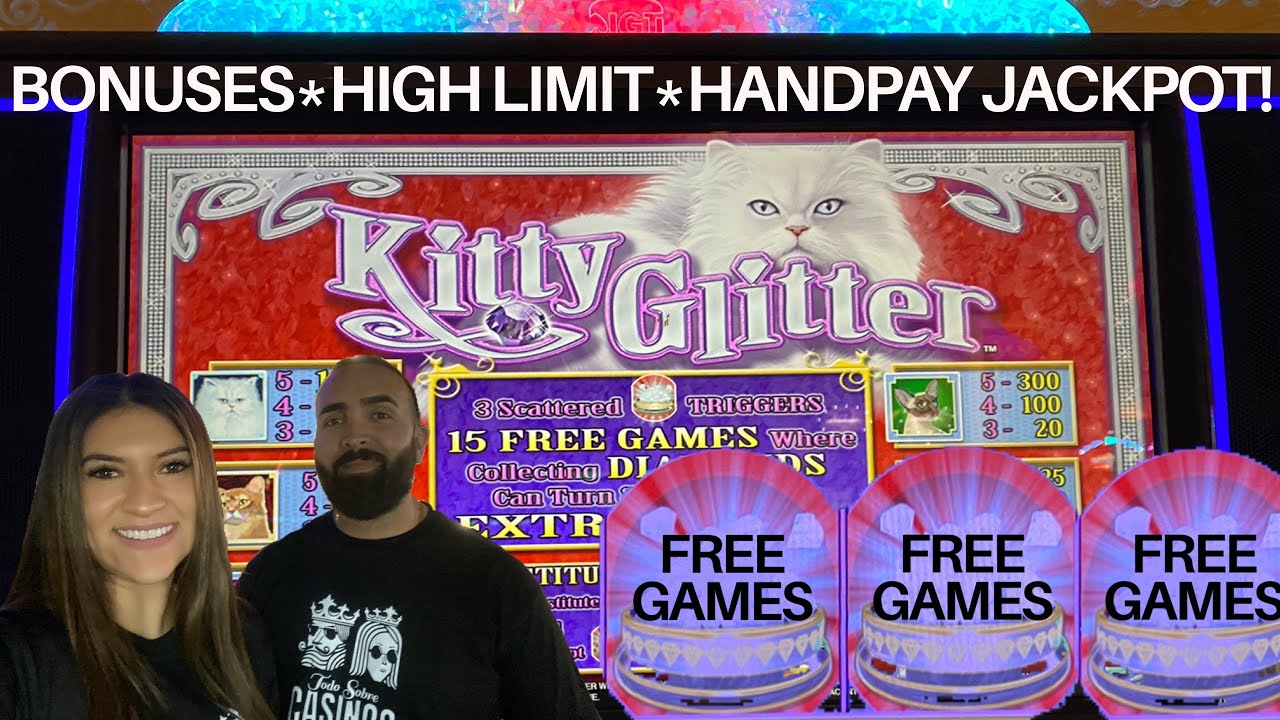 💎FREE PLAY TURNS INTO JACKPOT! 🙀KITTY GLITTER SLOT MACHINE HANDPAY ...