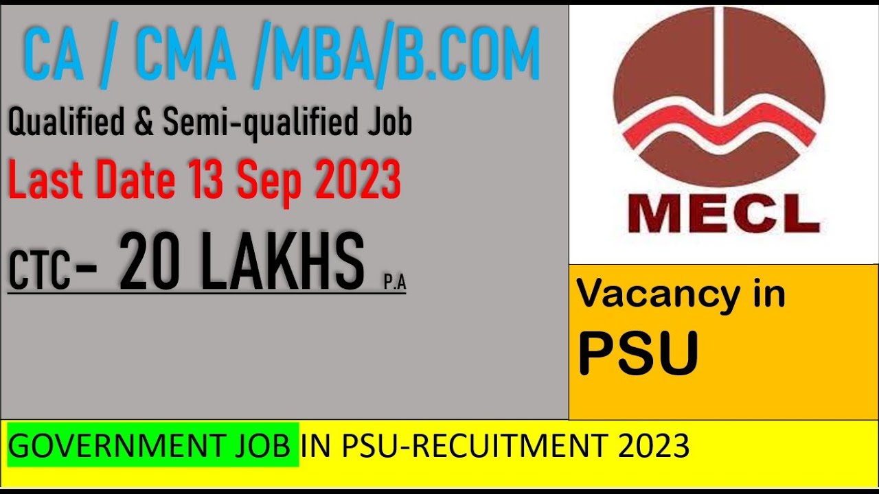 Government jobs for Qualified and semi-qualified CA and CMA| Sarkari ...