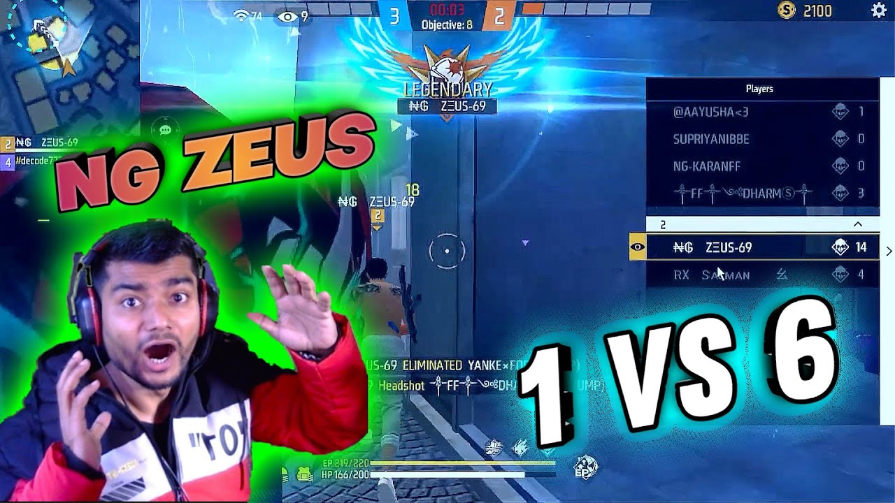 @_JIN_PLAYZ_ MObile GOD 1 VS 6 🥵 OMG 😱 On live Reaction 🥵 Shocked 🥵 ...