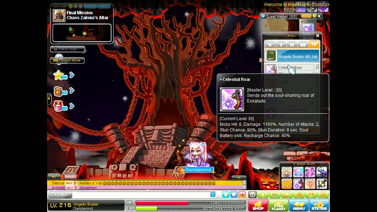 MapleStory Angelic Buster All Skills - YouTube