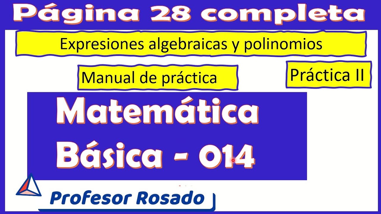 Manual Mat - 014 pág 28 | Expresiones algebraicas y polinomios / UASD ...