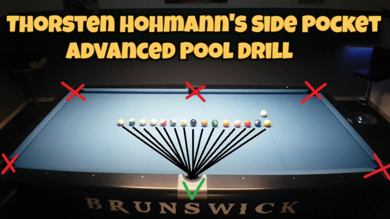 Thorsten Hohmann's Side Pocket Advanced Pool Drill - YouTube