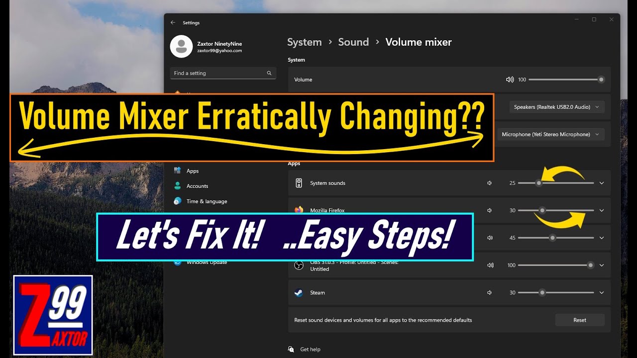 PROBLEM: Volume Mixer Sliders Constantly Going Up & Down! - QUICK, EASY ...