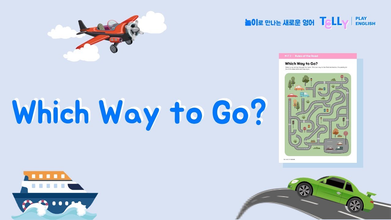 [텔리잉글리시 TELLY ACTIVITY] 3. Which Way to Go?🚗🛣️ - YouTube