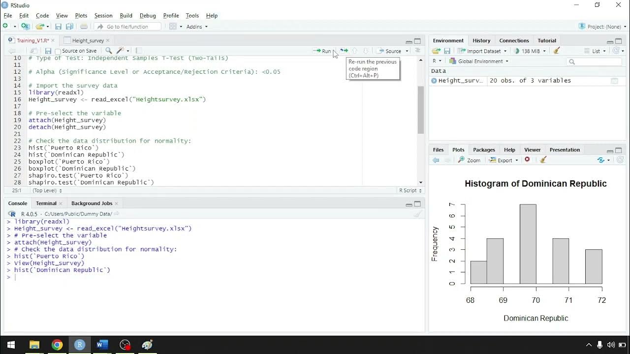 Independent Samples T-test Using R - YouTube