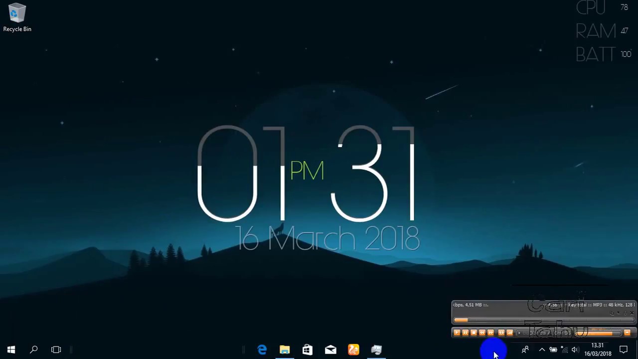 Simple Night Desktop Make Windows Look Better - YouTube