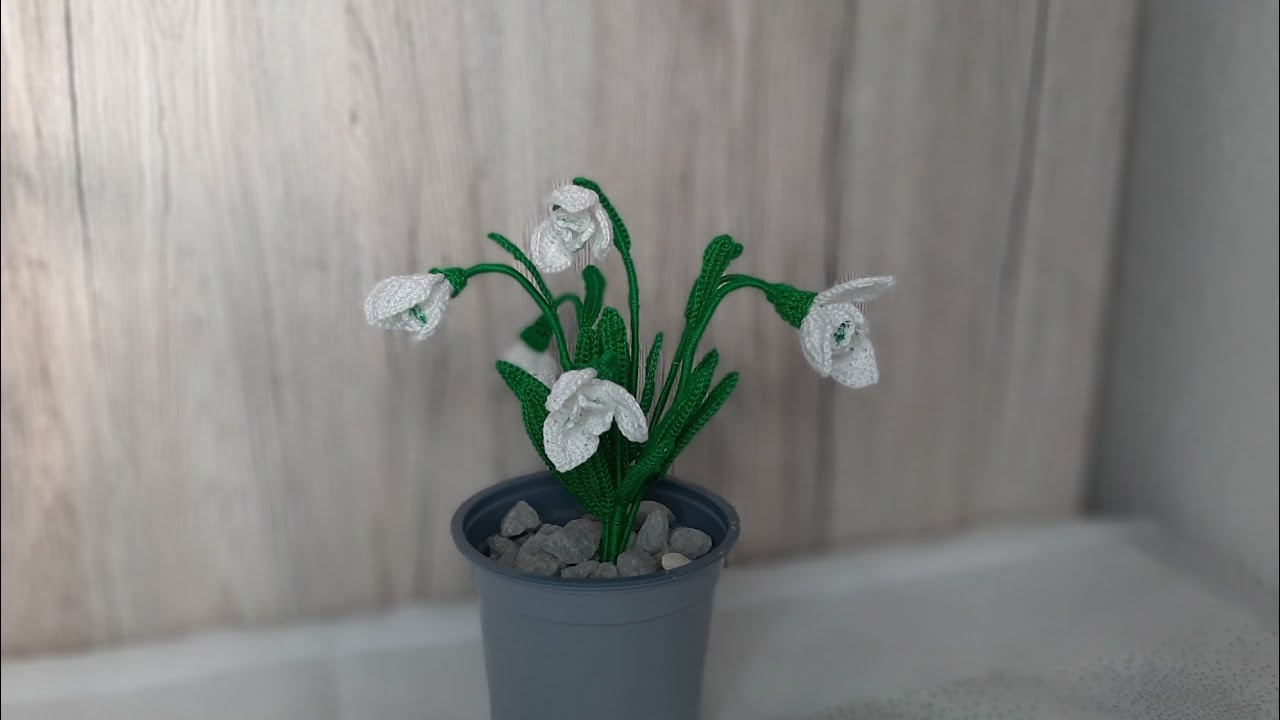 Ghiocei crosetati - Ghiocel crosetat pas cu pas Crocheted snowdrop ...