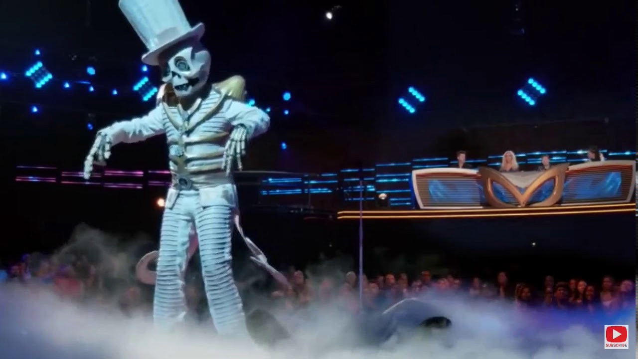 Masks singer skeleton performance are you going to be my girl - YouTube