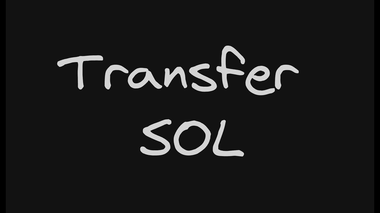 How to Transfer SOL in Rust on Solana - YouTube