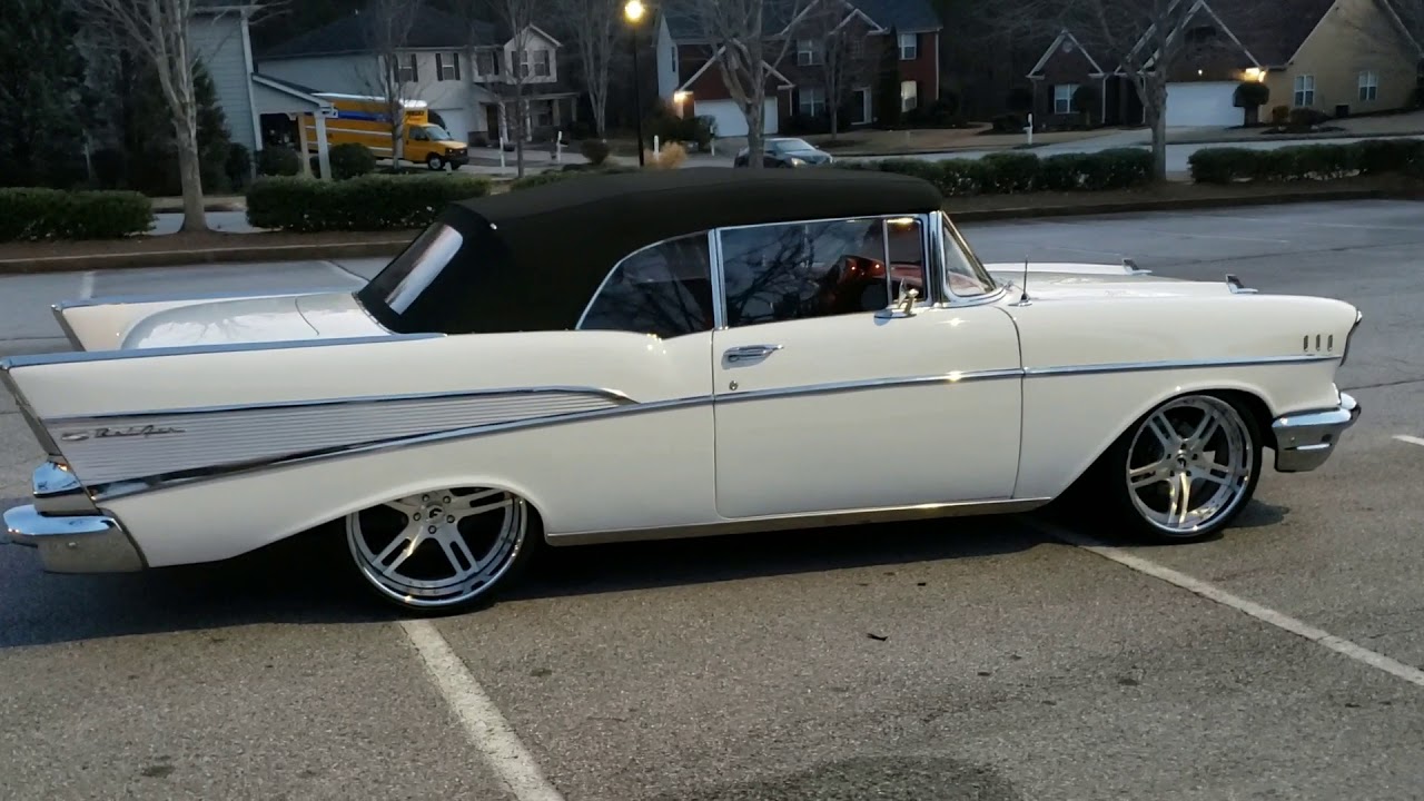 NFL 25 PRO RIDERS- 57 Belair Convertible ls3 swap Forgiato wheels ...
