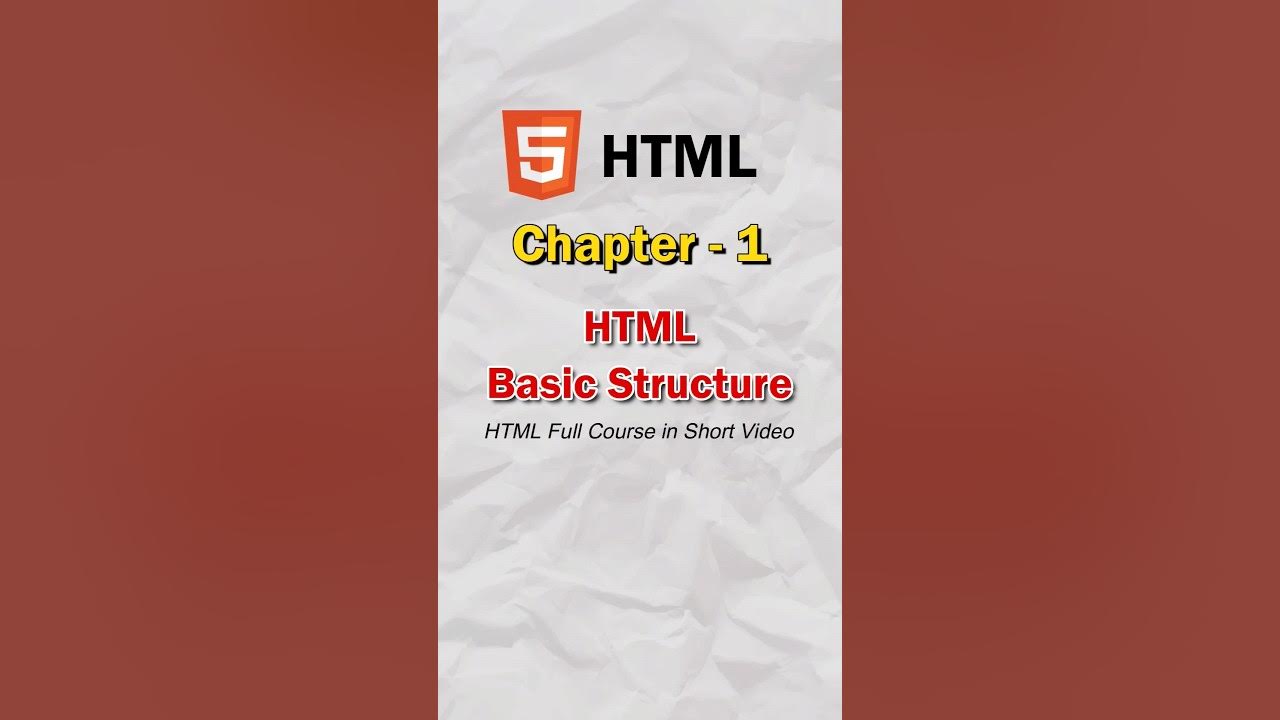 Html Basic Structure Html Short Video Course Html Htmlshorts Viral Youtube