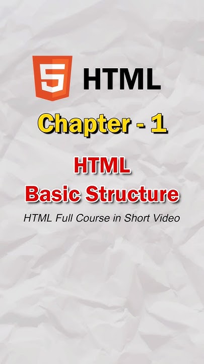 HTML Basic Structure - HTML Short Video Course. #html #htmlshorts #viral - YouTube
