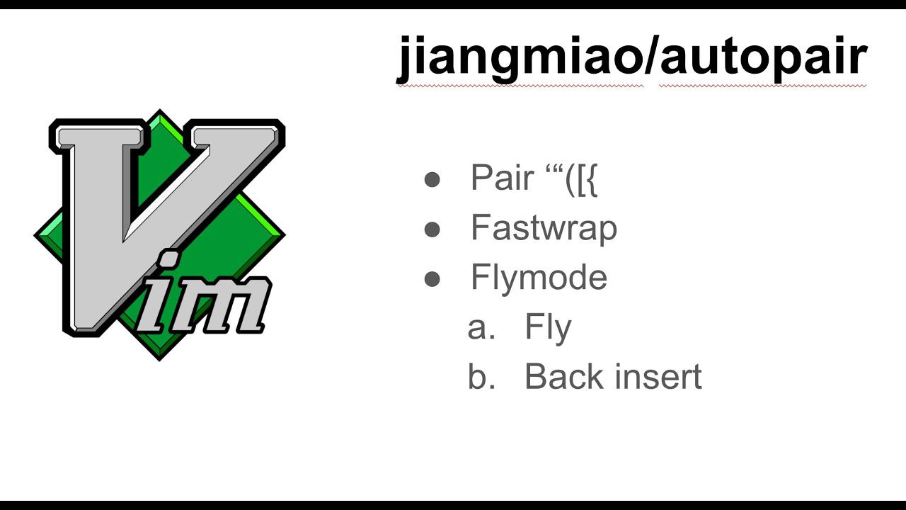 Vim plugin: autopair - YouTube