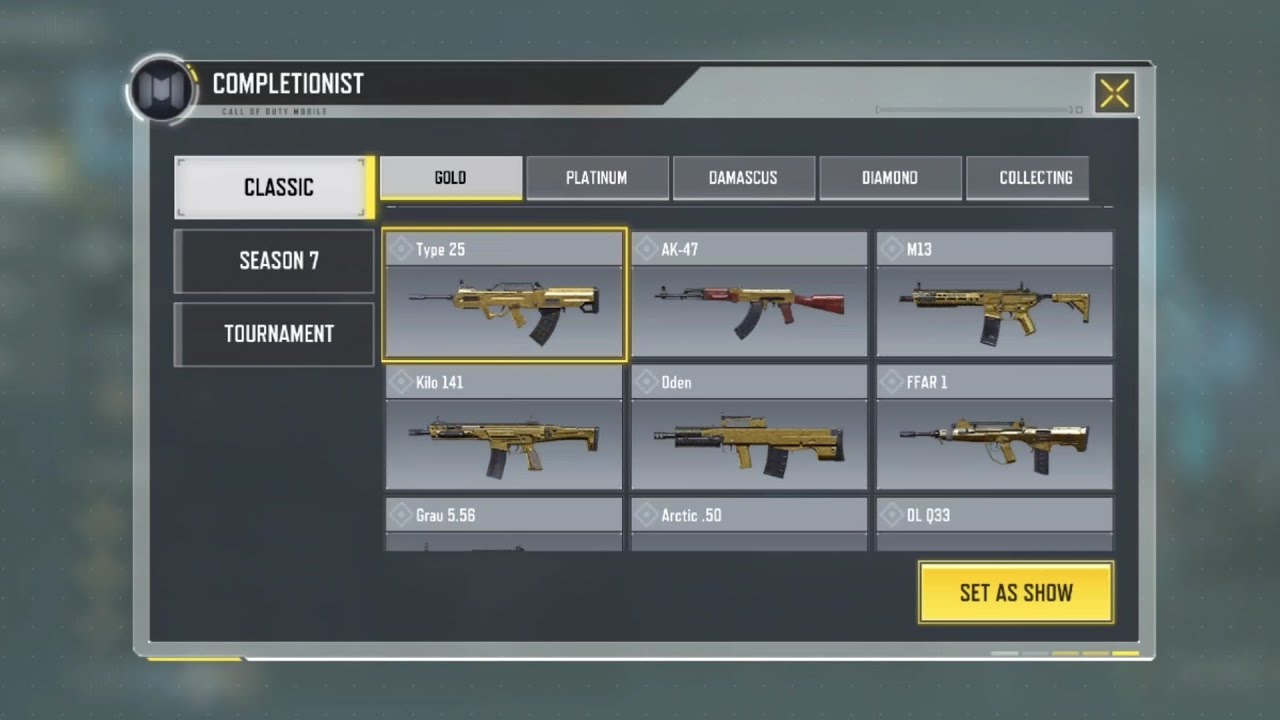 all of my gold weapons in codm - YouTube